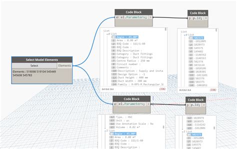 revit elements parameters id lists logic dynamo
