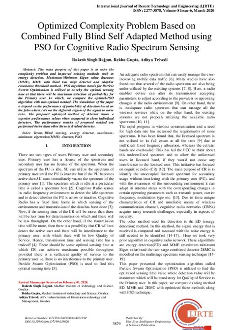 Pdf Optimized Complexity Problem Based On Combined Fully Blind Self