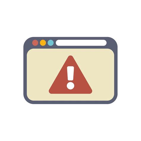 Web Browser Window Displaying Warning Sign Icon 51244733 Vector Art At