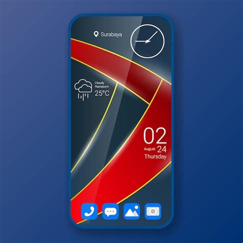 Premium Vector Modern Theme User Interface Realistic Smartphone Design