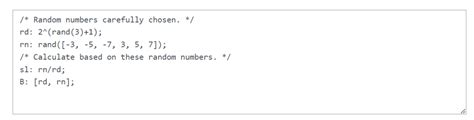Randomly Generating Mathematical Questions STACK