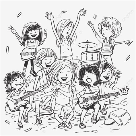 악기 개요 스케치로 드럼을 연주하는 어린이의 흑백 그림 벡터 콘서트 드로잉 콘서트 개요 콘서트 스케치 Png 일러스트 및 벡터 에 대한 무료 다운로드 Pngtree