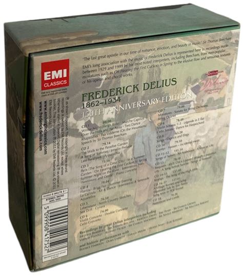 Frederick Delius 50th Anniversary Edition Uk Cd Single Boxset