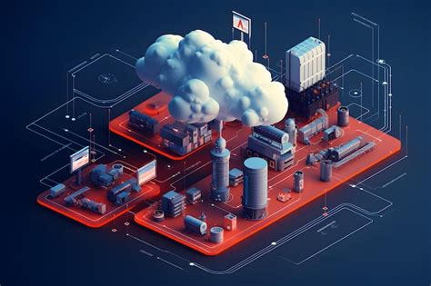 Premium Photo Cloud Data Storage Illustration