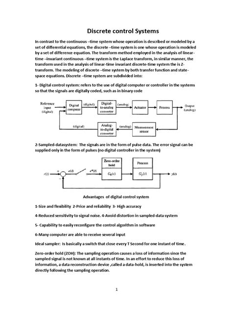 11 Discrete Control System Pdf Sampling Signal Processing Feedback