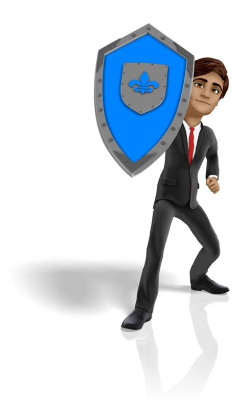 Businessman Shield Protect Great Powerpoint Clipart For Presentations