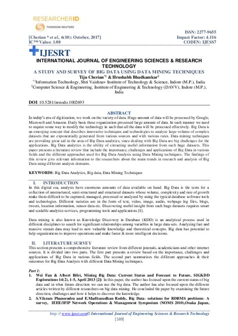 Pdf A Study And Survey Of Big Data Using Data Mining Techniques