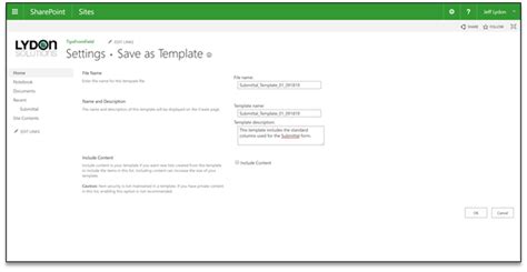 Sharepoint Document Library Template