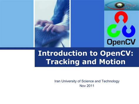 ppt introduction to opencv tracking and motion powerpoint