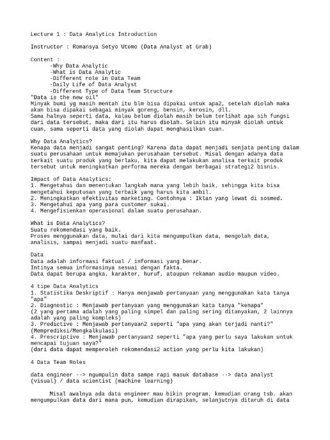 Lecture 1 Data Analytics Introduction Pdf