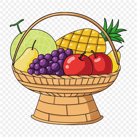 과일 일러스트 바구니 휴대용 노란색 바구니 클립 아트 과일 사과 Png 일러스트 및 Psd 이미지 무료 다운로드 Pngtree