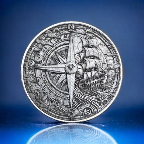 Compass Coin Etsy