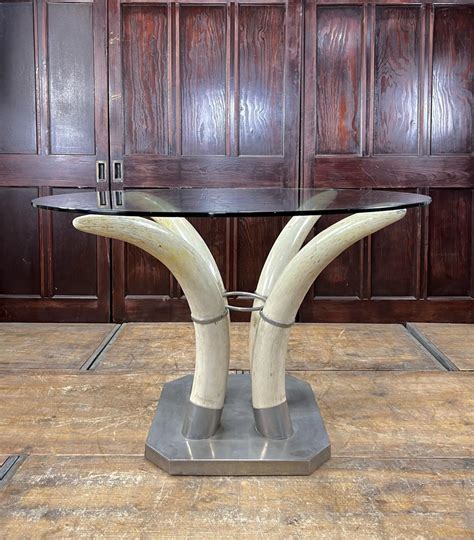 1970s Faux Elephant Tusk Table Noah Valentine