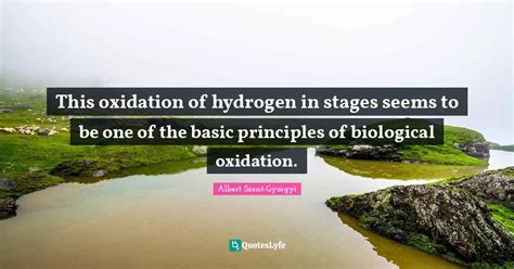 This Oxidation Of Hydrogen In Stages Seems To Be One Of The Basic Prin