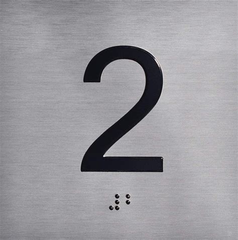 7th Floor Elevator Jamb Plate Sign With Braille And Raised Number
