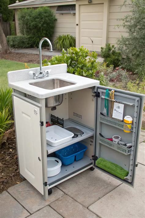16 Inspiring Outdoor Sink Station Ideas Outdoor Utility Sink Cabinet
