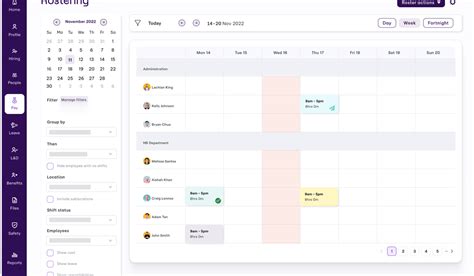 Employee Rostering Software Budget Based Staff Scheduling