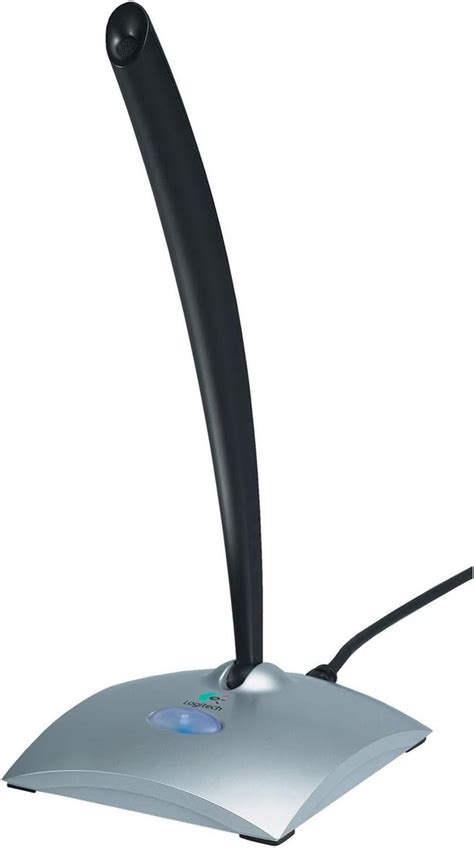 Amazon Com Logitech Usb Desktop Microphone Black Silver Electronics