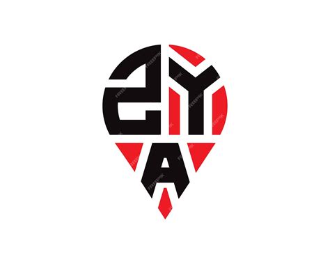 Premium Vector Zya Letter Location Shape Logo Design