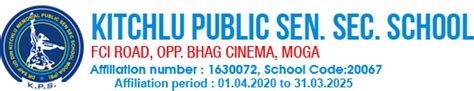 Kitchlu Public Sen Sec School Best School In Moga Punjab