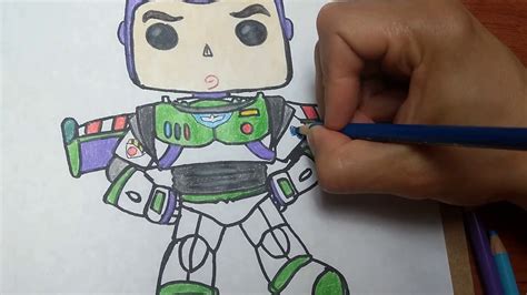 Cómo Dibujar Y Pintar A 🌌🚀buzz Lightyear 🚀🌠 De Toy Story 4️⃣ Funko Pop