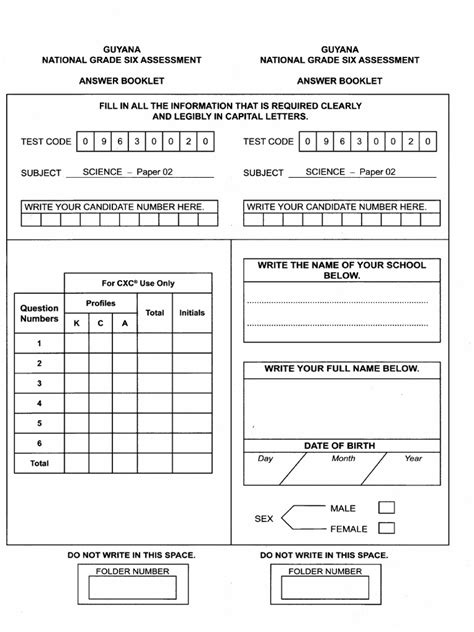 Grade 6 Science 2023 P1 And P2 Guyanapdf Pdf