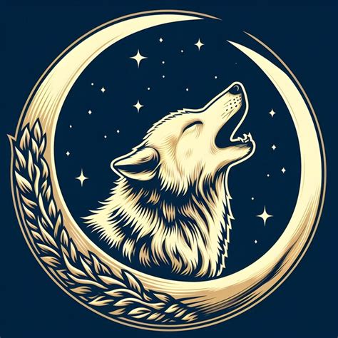 Premium Ai Image Wolf Howling