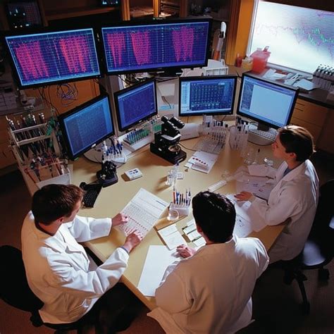 Free Laboratory Data Analysis Photo Laboratory Scientists Computers