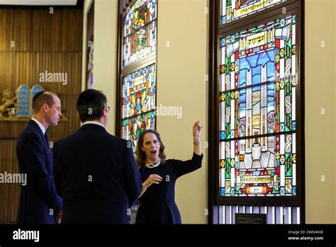 Rabbi Daniel Epstein And His Wife Ilana Show The Prince Of Wales Stained Glass Windows In The