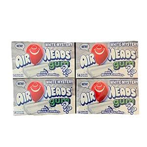 Airheads Gum White Mystery Flavor Pack Of 4 Airheads