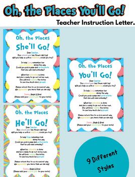 Oh The Places Youll Go Teacher Instructions By The Charming Classroom