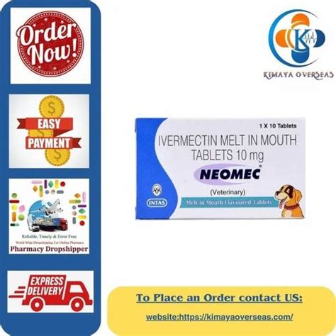 Neomec 10 Mg Ivermectin Melt In Mouth Tablets Veternary Tablets At ₹ 120 Strip Ivermectin