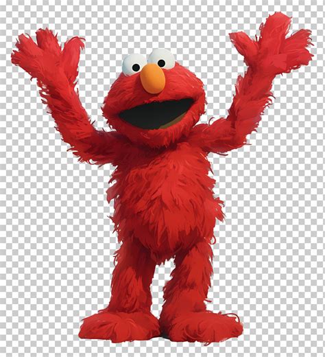 Elmo Red Fuzzy Character With Open Arms Png Clipart Animation Icon Bright Colors Cartoon