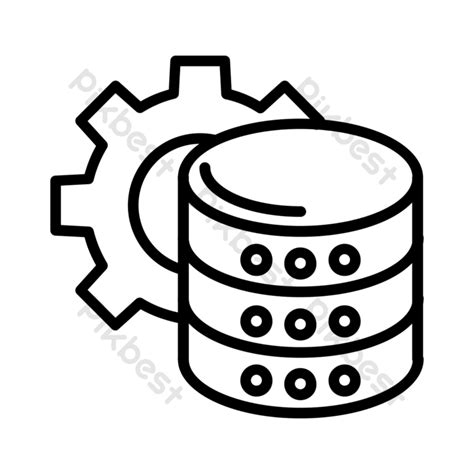 Icon Data Management Line Vector Png Images Ai Free Download Pikbest