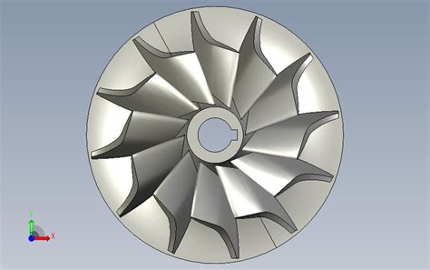 离心压缩机叶轮 Step 模型图纸下载 懒石网