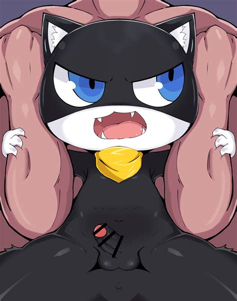 Rule 34 Angry Anthro Anus Atlus Balls Bandana Black Body Black Fur