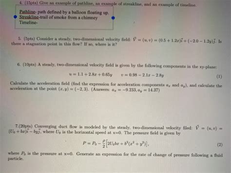 solved 4 15pts give an example of pathline an example of