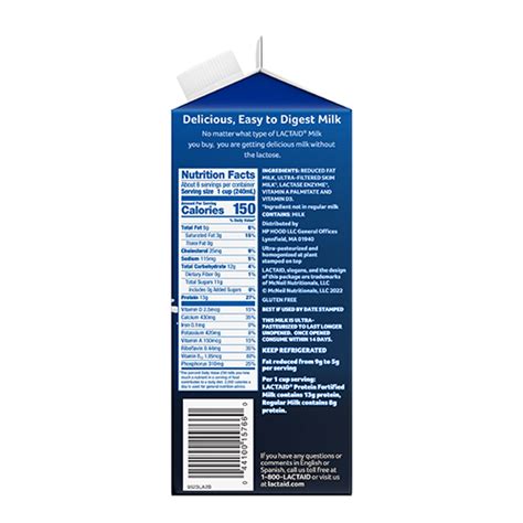 Lactaid® Lactose Free High Protein 2 Reduced Fat Milk Lactaid®
