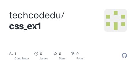 GitHub Techcodedu Css Ex