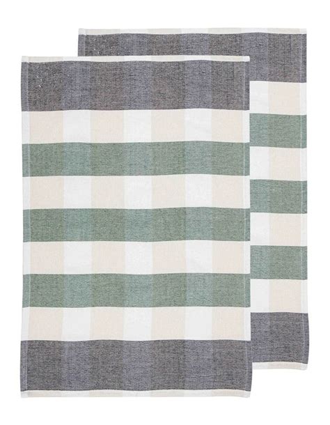 Ladelle Bailie Terry Kitchen Towel 2 Pack In Charcoal Myer