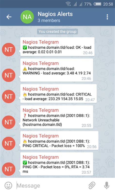 nagios notifications via telegram cloud infra engineer