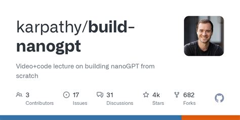 Github Karpathybuild Nanogpt Videocode Lecture On Building Nanogpt From Scratch