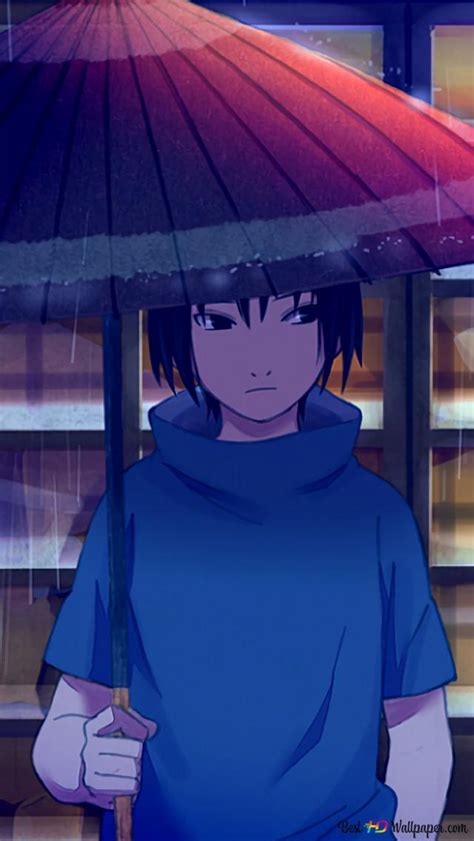 Sasuke Looking At Sakura Through The Window In The Rain Hd Wallpaper Download