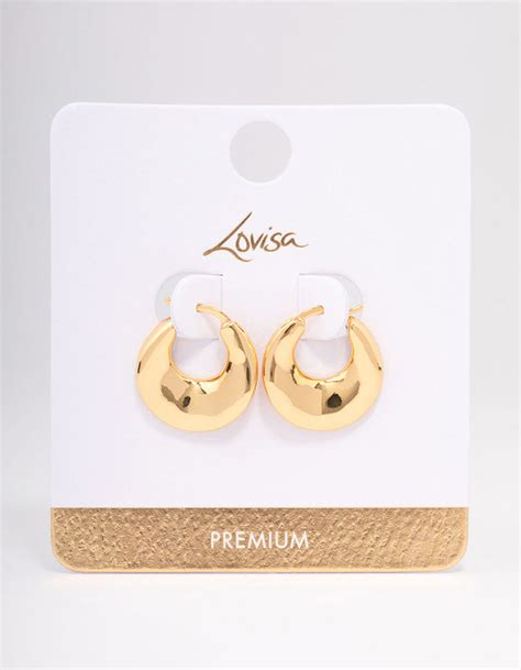 Gold Plated Small Hoop Earrings Lovisa