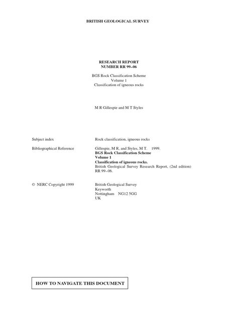 Classification Of Igneous Rocks Pdf Pdf Science And Mathematics