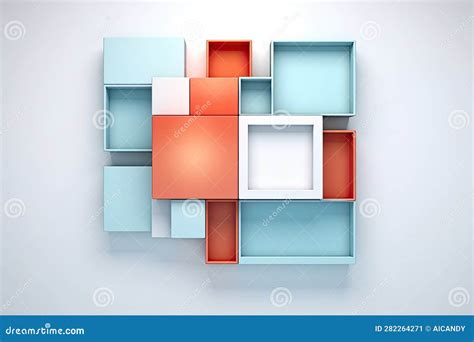 Minimalistic Abstract Background With Intersecting Rectangles