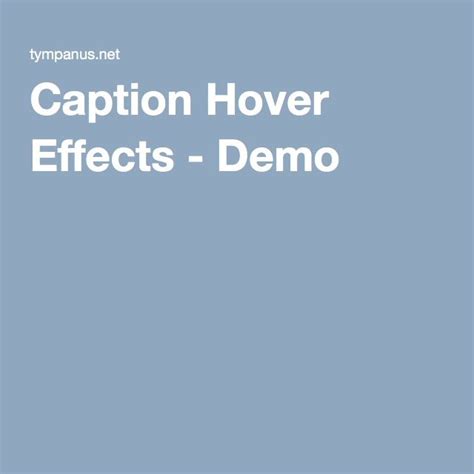 Caption Hover Effects Demo 7 Captions Website Inspiration Hover