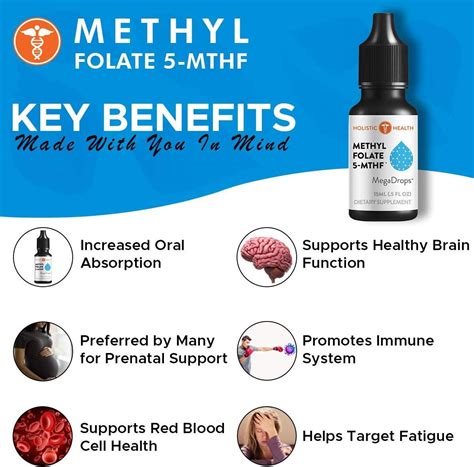 Holistic Health Methyl Folate 5 Mthf Drops Liquid Vitamins Folate