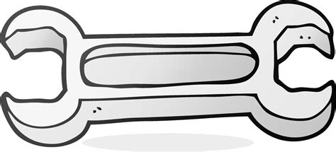 Freehand Drawn Cartoon Spanner Vector Art At Vecteezy
