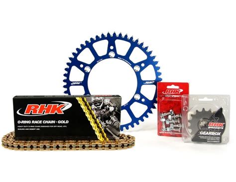 Yamaha Yz250 1999 2020 13t52t Rhk O Ring Chain And Blue Alloy Sprocket